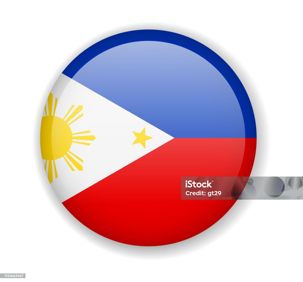 Filipina Bendera Bulat Ikon Terang Pada Latar Belakang Putih Ilustrasi ... Filipina Bendera Bulat Ikon Terang Pada Latar Belakang Putih Ilustrasi ...