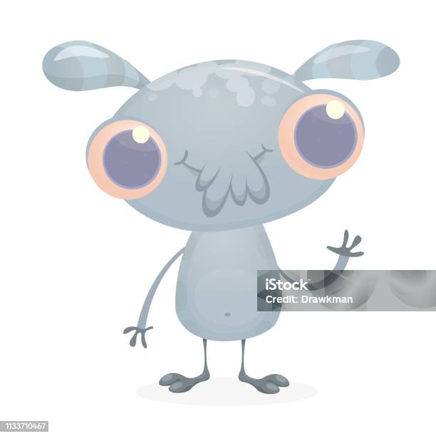 Kartun Monster Lucu Ilustrasi Vektor Terisolasi Ilustrasi Stok Unduh