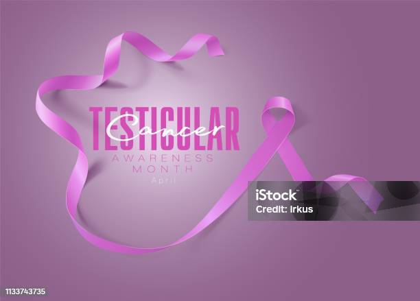 Testicular Cancer Awareness Calligraphy Poster Design Realistic Orchid