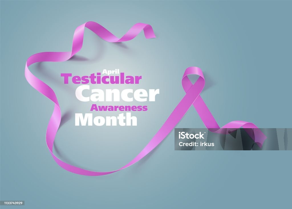 Testicular Cancer Awareness Calligraphy Poster Design Realistic Orchid