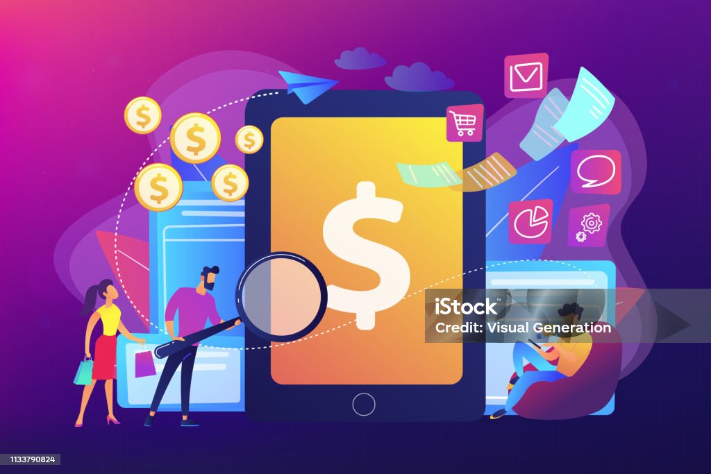 Einvoicing Concept Vector Illustration Stock Illustration - Download ... Einvoicing Concept Vector Illustration Stock Illustration - Download ...