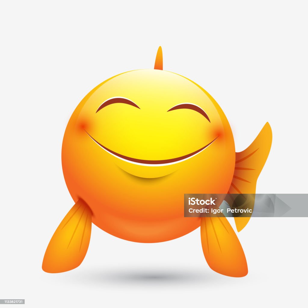 Émoticône De Poisson Mignon Emojiillustration Vectorielle Vecteurs