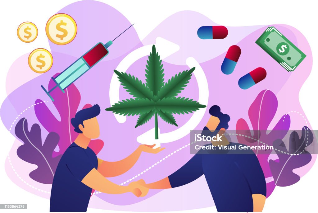 Drug Trafficking Concept Vector Illustration Stock Illustration
