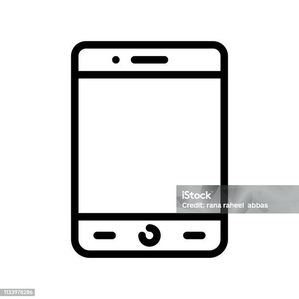 Vecteur De Téléphone Portable Icône De Ligne Dappareil Électronique