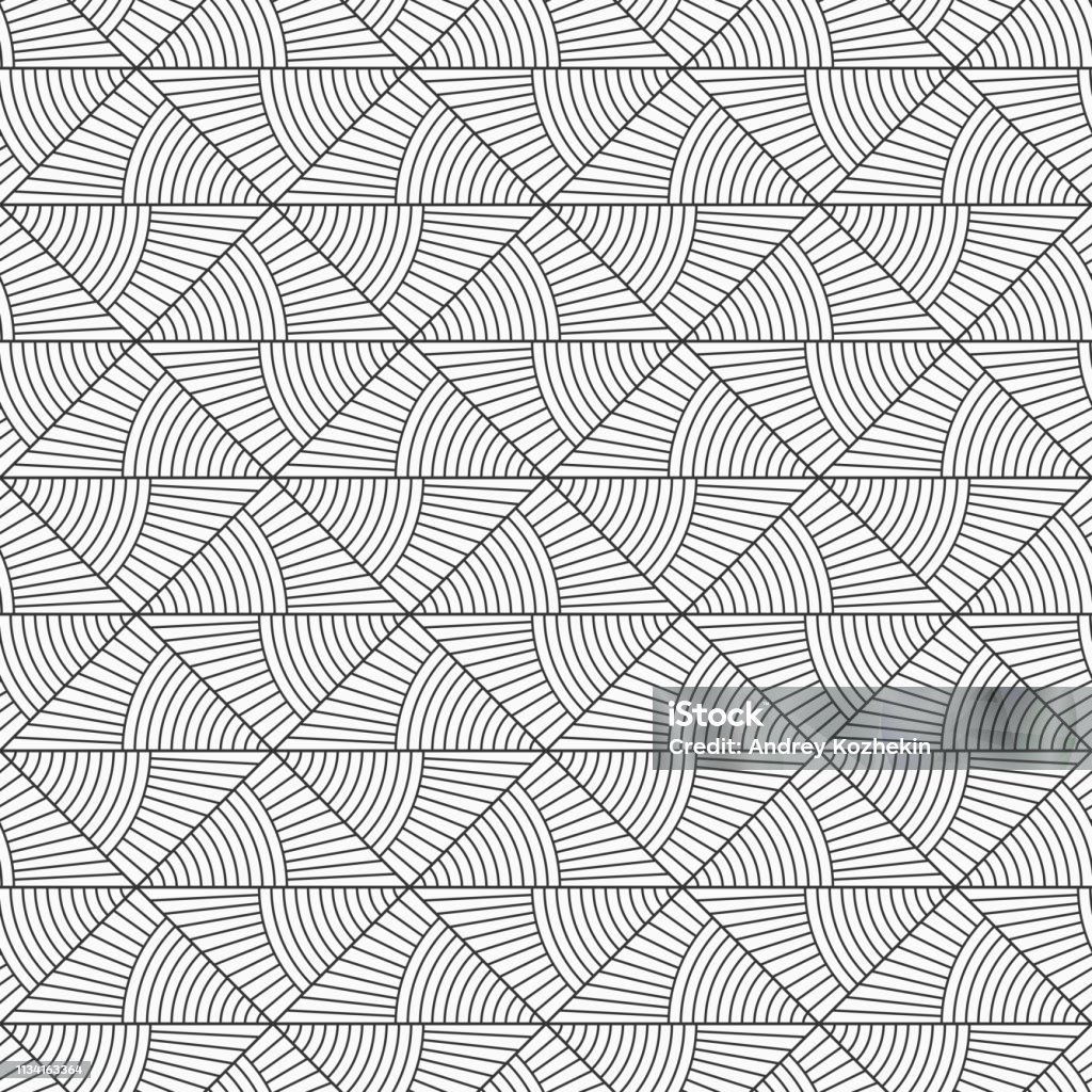 Pola Mulus Abstrak Mengulangi Ubin Segitiga Geometris Dari Elemen