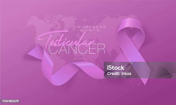 Testicular Cancer Awareness Calligraphy Poster Design Realistic Orchid
