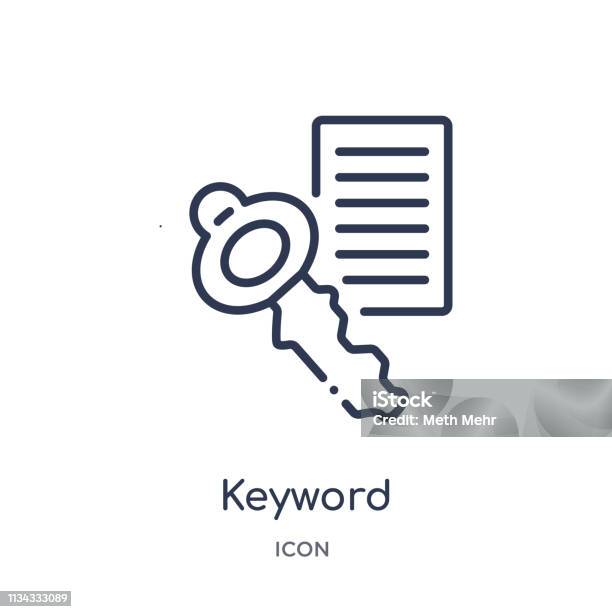 Linear Keyword Icon From Internet Security Outline Collection Thin Line