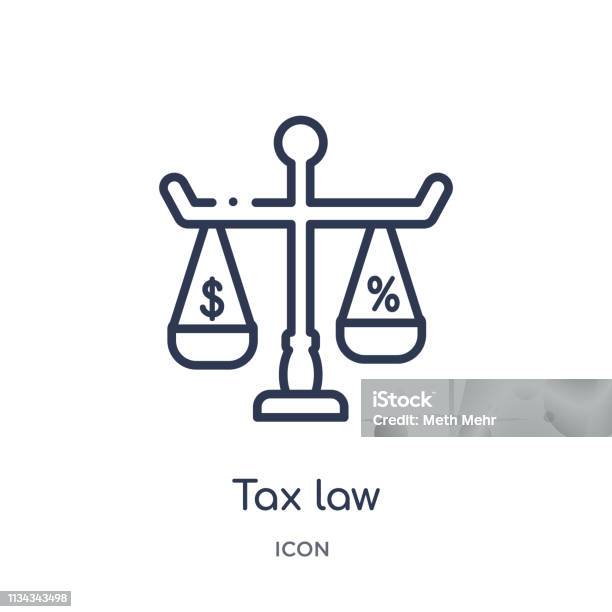 Linear Tax Law Icon From Law And Justice Outline Collection Thin Line ... Linear Tax Law Icon From Law And Justice Outline Collection Thin Line ...