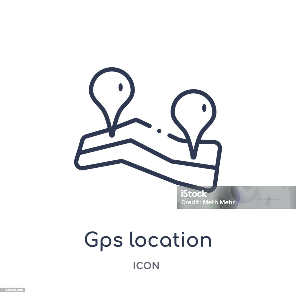 Linear Gps Location Icon From Maps And Locations Outline Collection