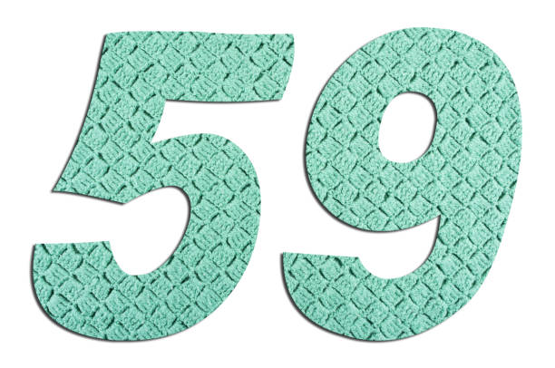 Free picture: White number (59) painted on a green surface of metal