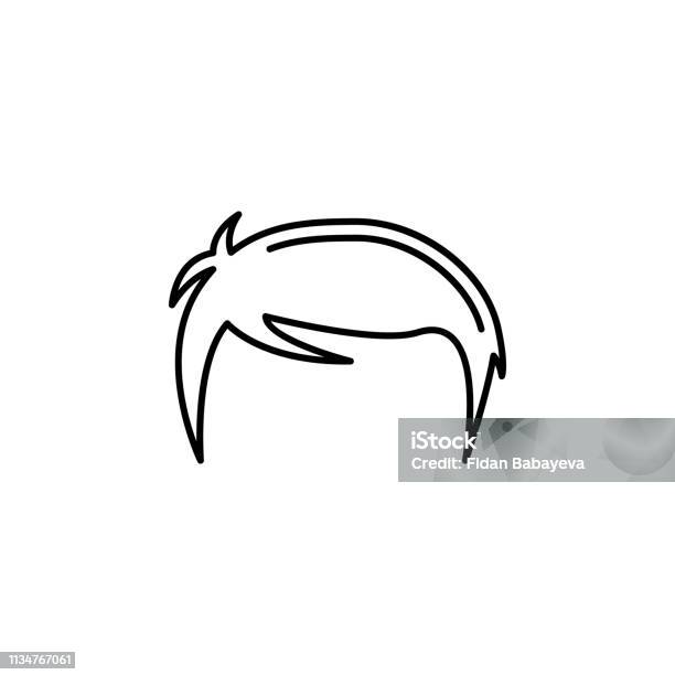 Lhomme Organe Humain Contour Icône De Cheveux Signes Et Symboles