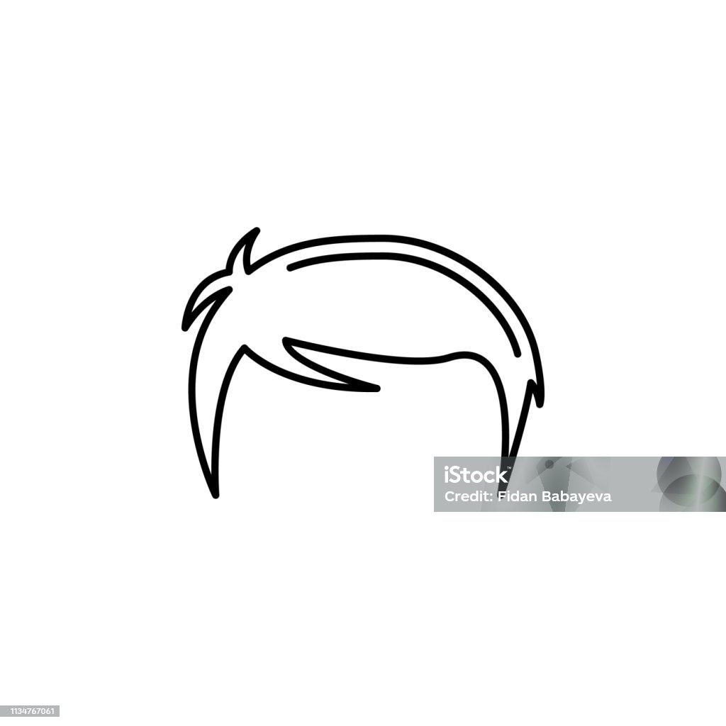 Vetores De Ícone Humano Do Esboço Do Cabelo Dos Homens Do Órgão Sinais