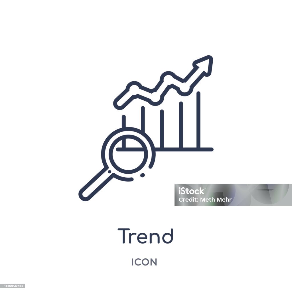 Ilustración de Icono De Tendencia Lineal De La Colección De Contornos ... Ilustración de Icono De Tendencia Lineal De La Colección De Contornos ...