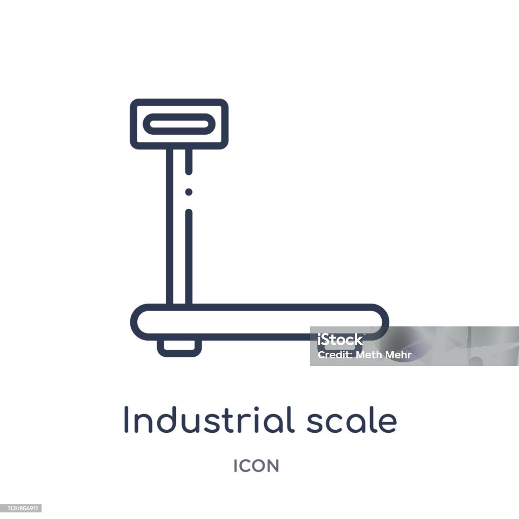 Linear Industrial Scale Icon From Measurement Outline Collection Thin