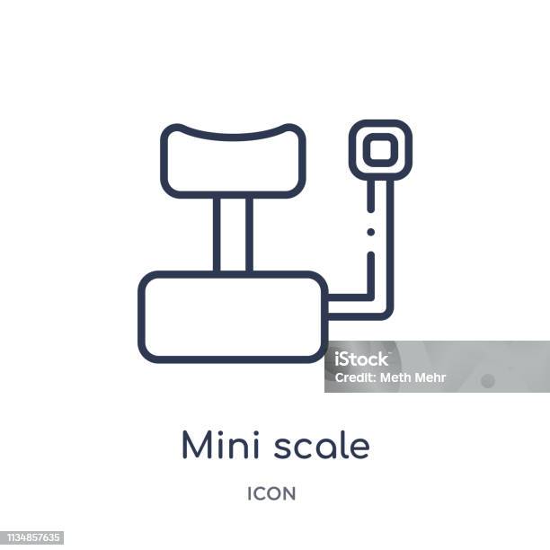 Lineair Mini Schaal Icoon Van Meting Outline Collectie Dunne Lijn Mini