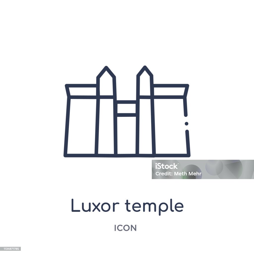 Luxor Temple Icon From Monuments Outline Collection Thin Line Luxor ... Luxor Temple Icon From Monuments Outline Collection Thin Line Luxor ...