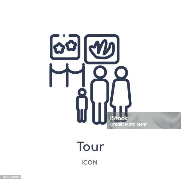 Tour Icoon Van Museum Outline Collection Dunne Lijn Tour Icoon