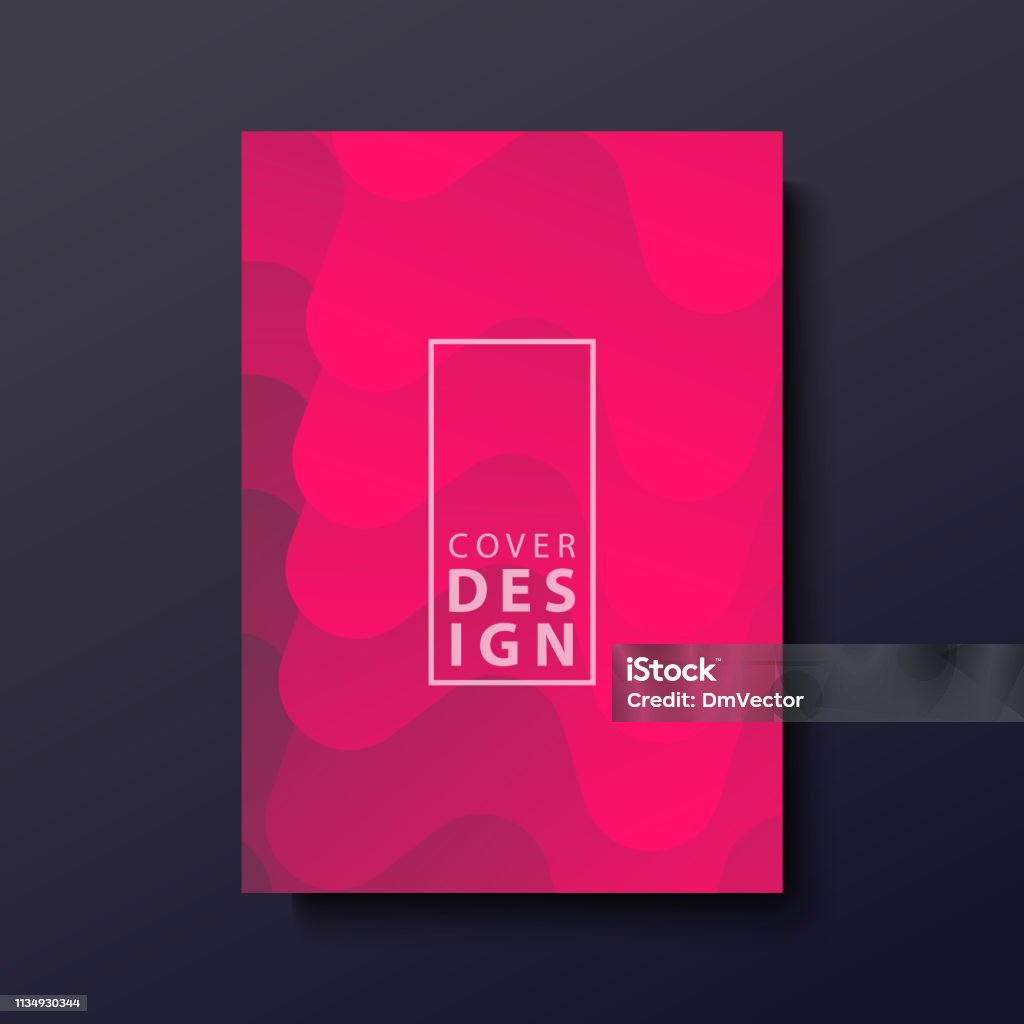 Desain Sampul Dengan Bentuk Abstrak Dan Pola Gradien Warna Templat