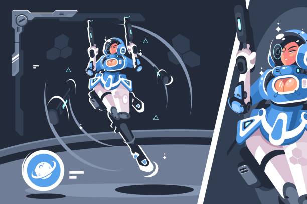 9300 Female Astronaut Stock Illustrations Royalty Free Vector