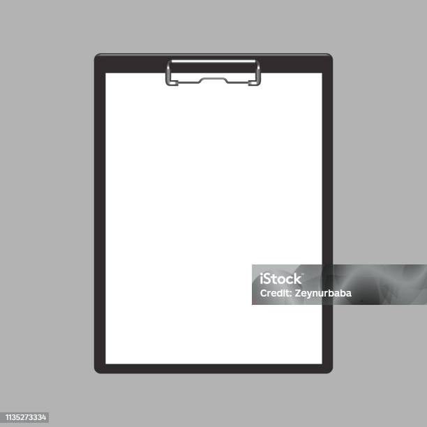 Mockup Clipboard Kosong Kosong Desain Warna Datar Dan Solid Vektor