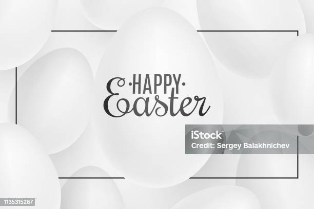 Telur 3d Putih Paskah Realistis Dalam Bingkai Tutup Untuk Paskah ... Telur 3d Putih Paskah Realistis Dalam Bingkai Tutup Untuk Paskah ...