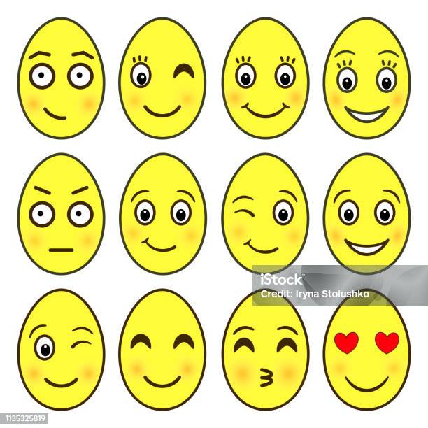 Set Vektor Emoji Dalam Bentuk Telur Paskah Eps 10 Ilustrasi Stok ... Set Vektor Emoji Dalam Bentuk Telur Paskah Eps 10 Ilustrasi Stok ...