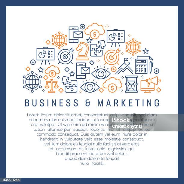Ilustración de Concepto De Negocio Y Marketingiconos De Línea Coloridos ... Ilustración de Concepto De Negocio Y Marketingiconos De Línea Coloridos ...