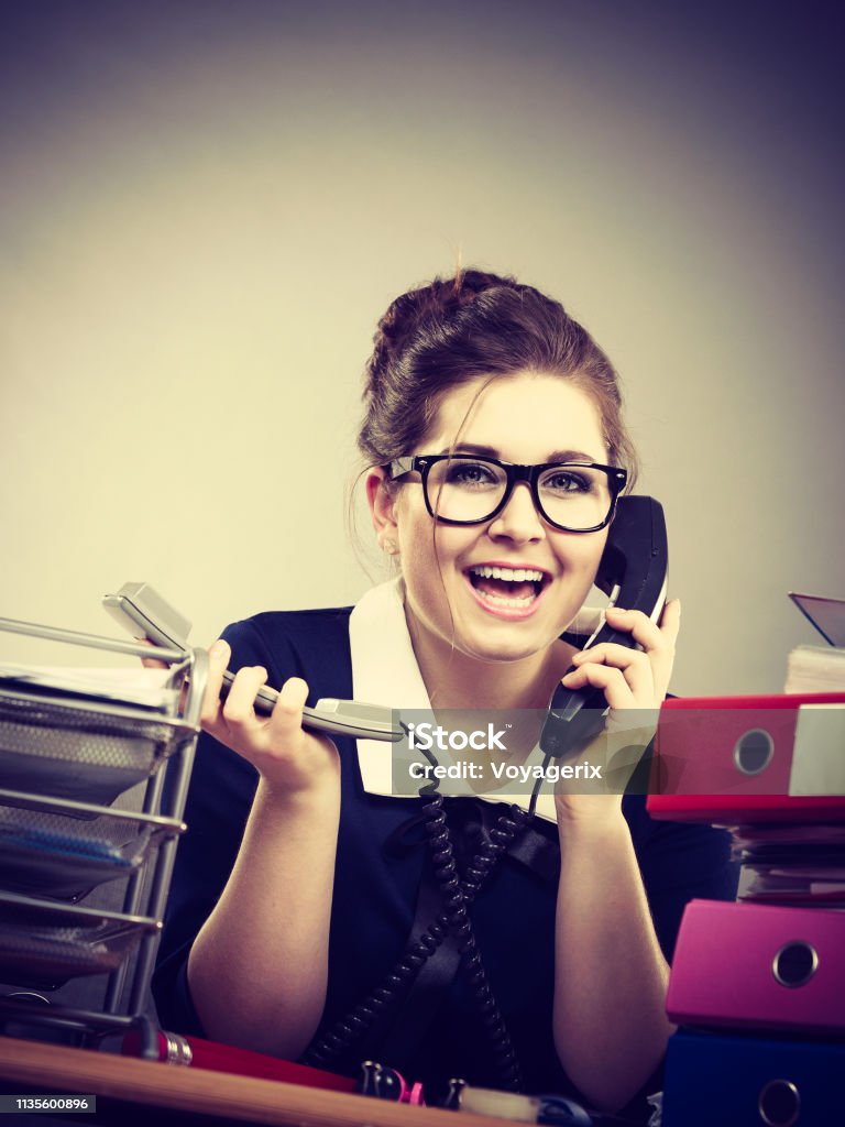 Happy Secretary Business Woman In Office Stock Photo - Download Image ... Happy Secretary Business Woman In Office Stock Photo - Download Image ...