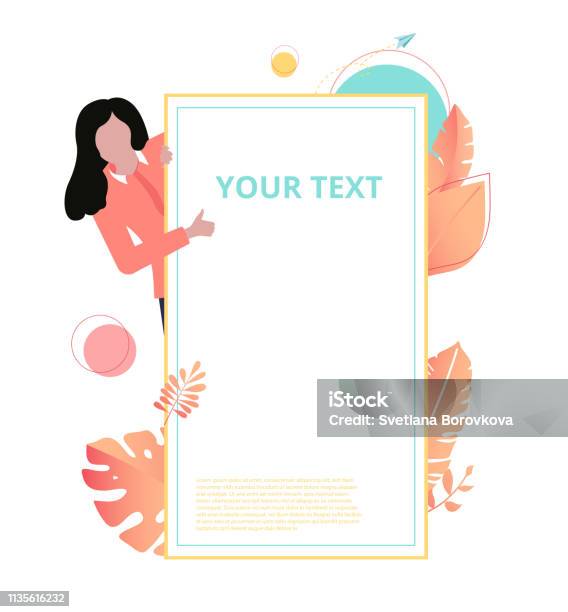 Template Kertas Putih Dan Karang Dengan Wanita Dan Ruang Untuk Teks
