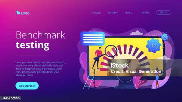 Benchmark Testing Concept Landing Page Stock Illustration - Download ... Benchmark Testing Concept Landing Page Stock Illustration - Download ...