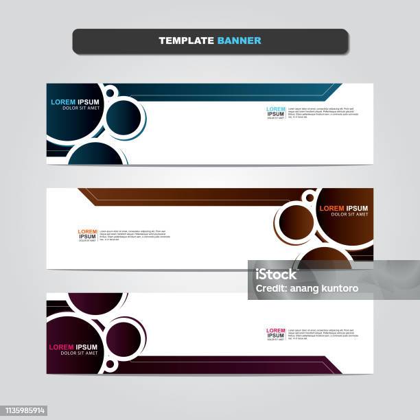 Vektor Abstrak Web Banner Desain Template Ilustrasi Stok Unduh Gambar