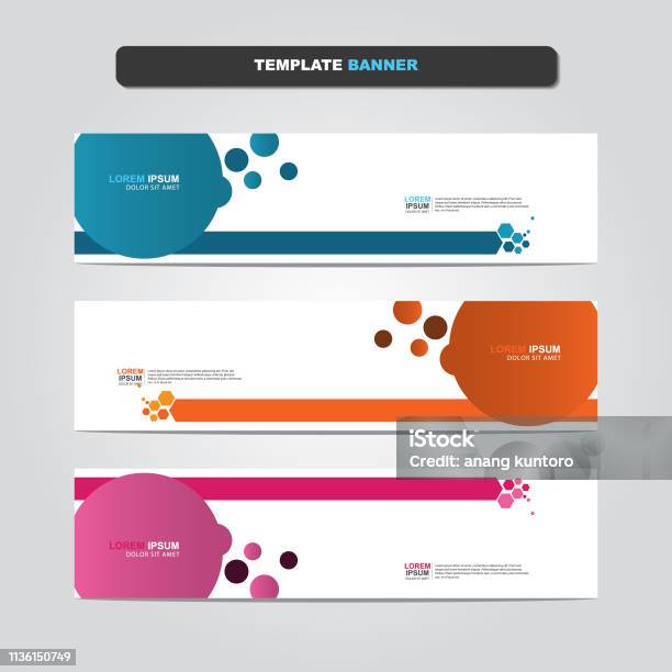 Vektor Abstrak Banner Desain Template Ilustrasi Stok Unduh Gambar