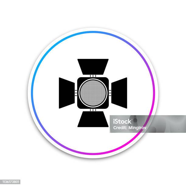 Icône De Projecteur De Film Disolement Sur Le Fond Blanc Effet De