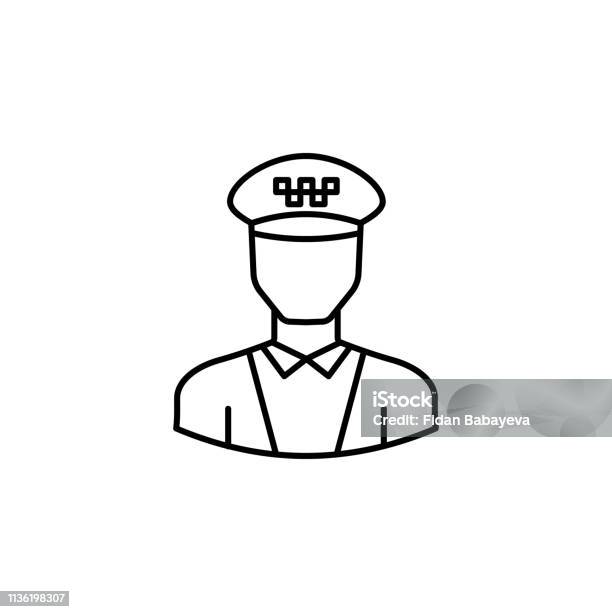 Icône De Contour De Pilote De Taxi Avatar Les Signes Et Les Symboles