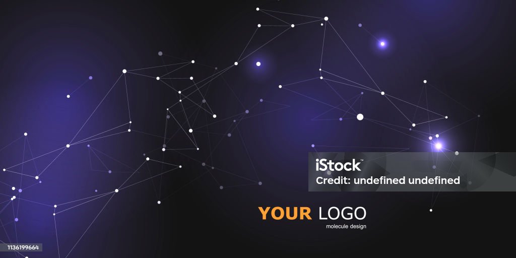 Abstract Technology Connect Background And Structure Network Design