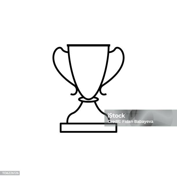 Coupe Vainqueur Icône De Contour De Sport Élément De Lillustration De