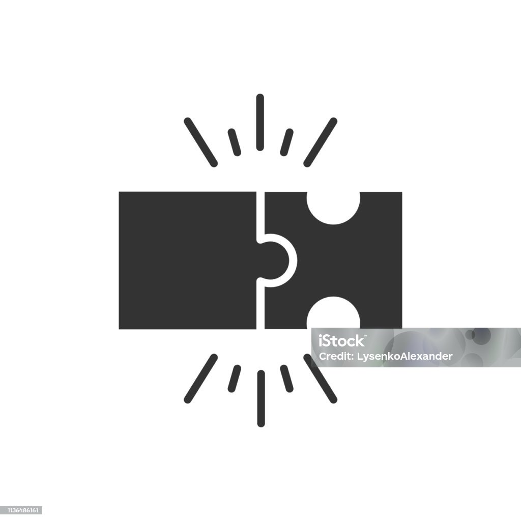 Icône De Puzzle Compatible Dans Le Style Plat Illustration Vectorielle