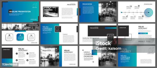 Templat Tata Letak Presentasi Dan Slide Rancang Latar Belakang