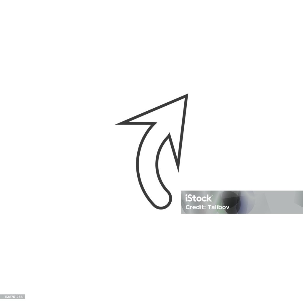 Ilustración de Vector De Icono De Flecha Curva De Línea Icono De Flecha ... Ilustración de Vector De Icono De Flecha Curva De Línea Icono De Flecha ...