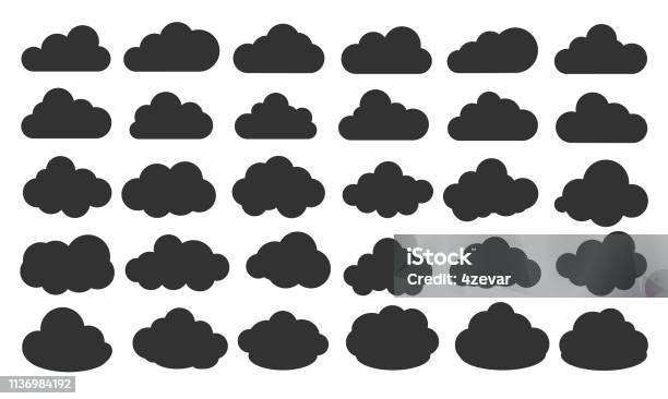 Icône De Nuages Illustration Vectorielle Symbole De Nuage Ou Logo