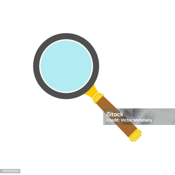 Pictogram Vergroten Zoek Symbool Vergrootglas In Platte Stijl Vector