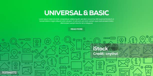 Set Vektor Template Desain Dan Elemen Untuk Universal Basic Dalam Gaya