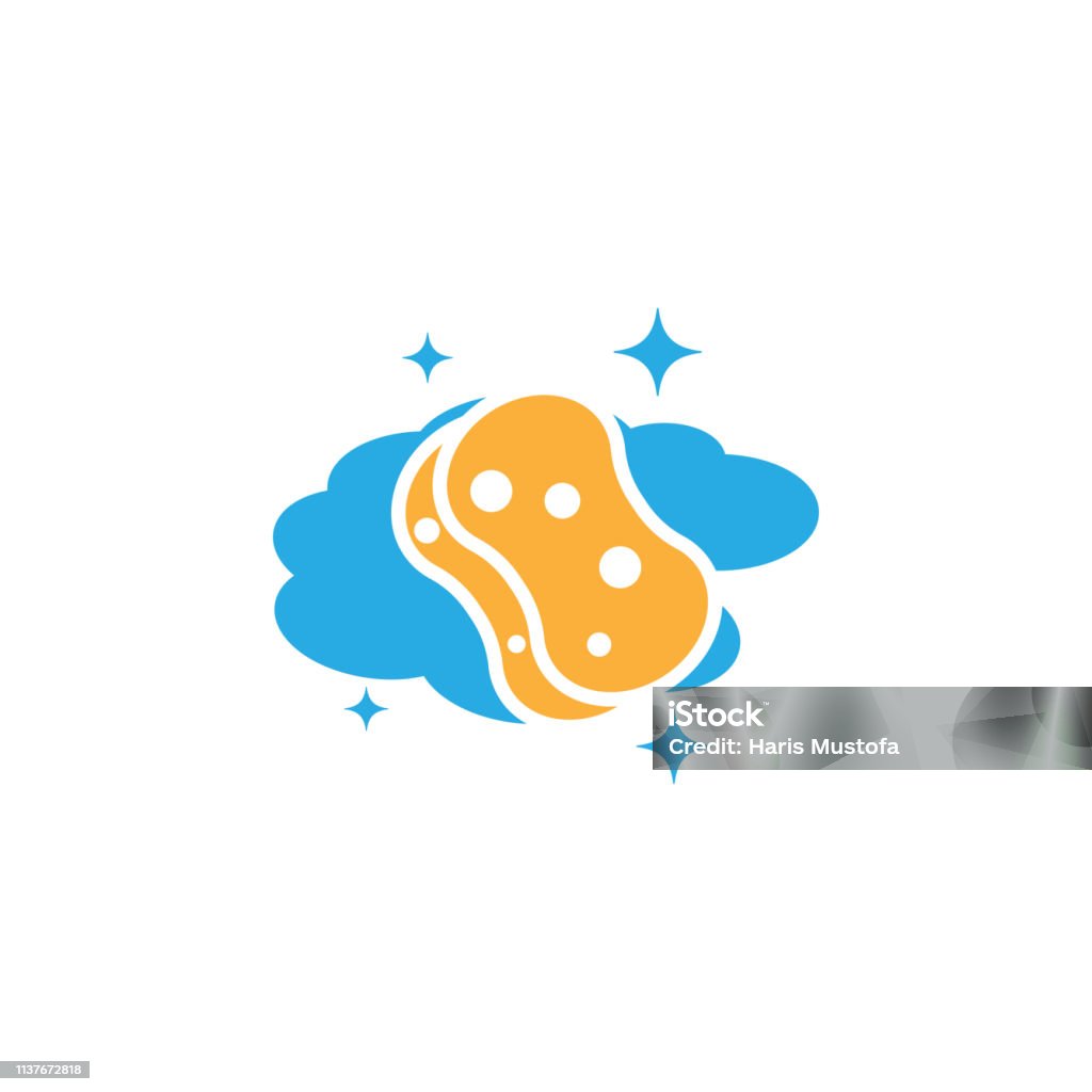 Vektor Template Desain Ikon Spons Terisolasi Ilustrasi Stok Unduh