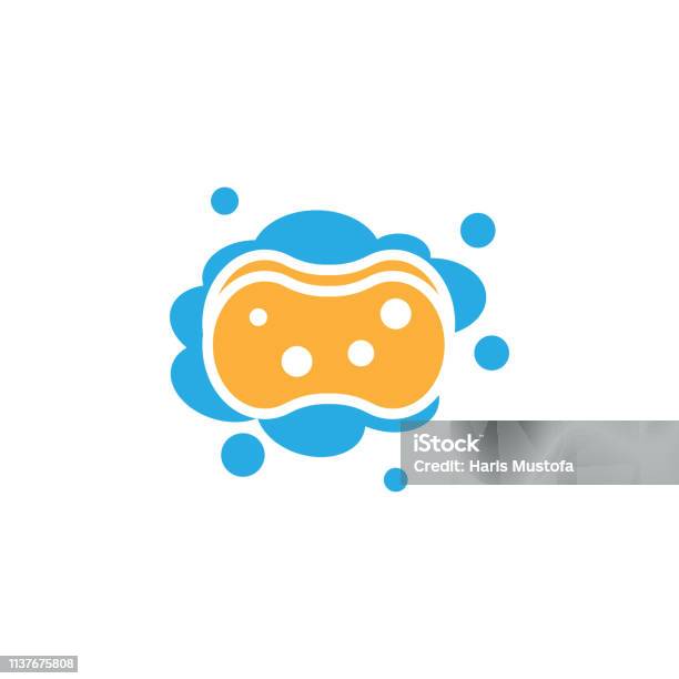 Vektor Template Desain Ikon Spons Terisolasi Ilustrasi Stok Unduh