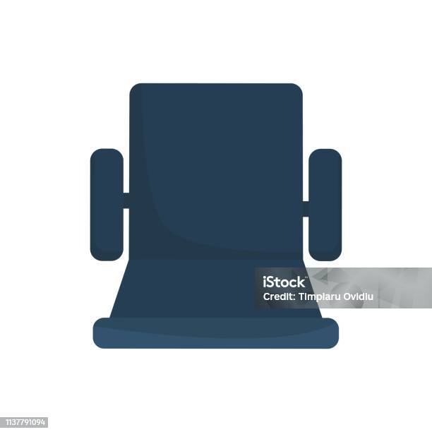 Tampilan Atas Kursi Kantor Ilustrasi Vektor Desain Datar Ilustrasi Stok