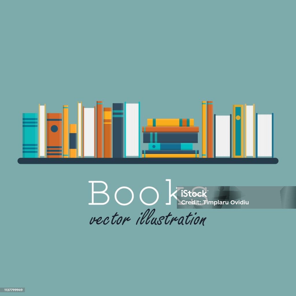 Vetores De Ilustração Do Vetor Da Biblioteca No Projeto Liso Projeto Da
