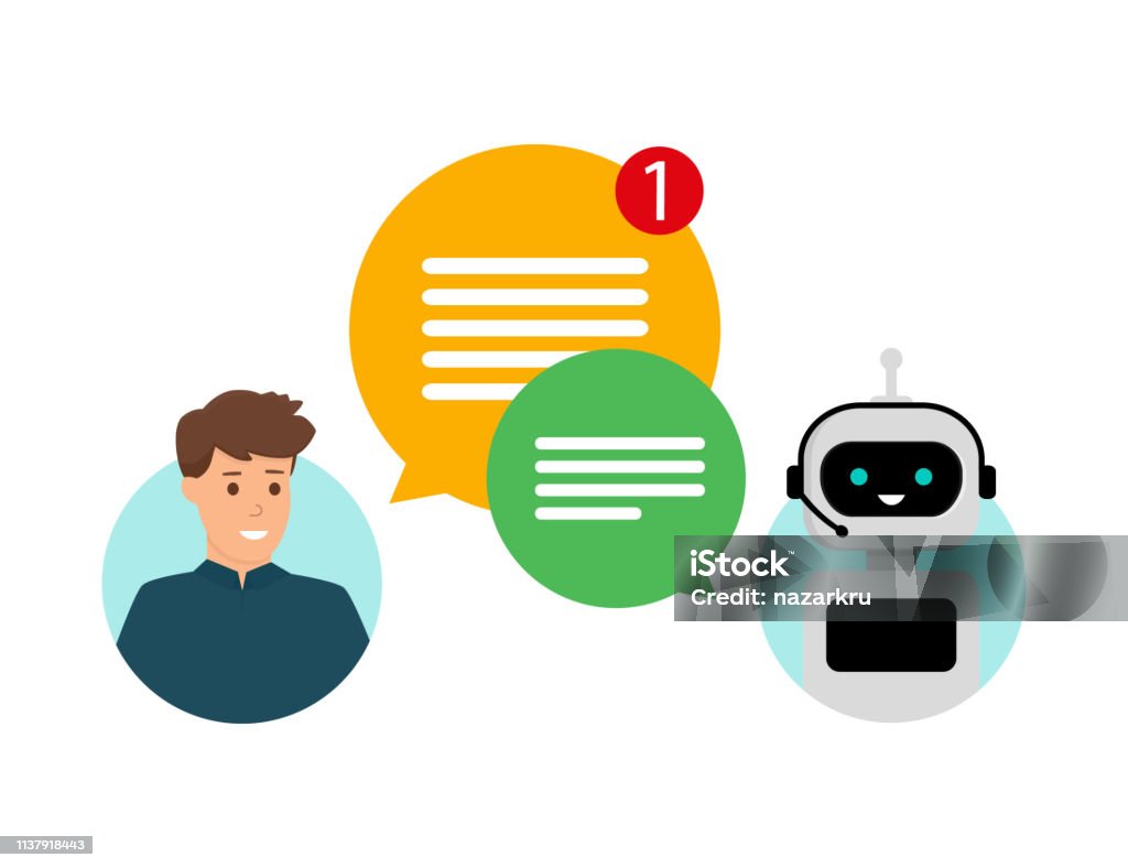 Konsep Chatbot Manusia Berbicara Dengan Robot Layanan Dan Dukungan ... Konsep Chatbot Manusia Berbicara Dengan Robot Layanan Dan Dukungan ...