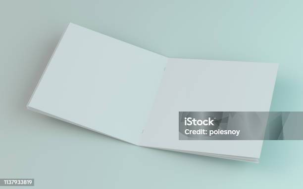 Brosur Kosong Majalah Mockup Buklet Terisolasi Di Latar Belakang Putih