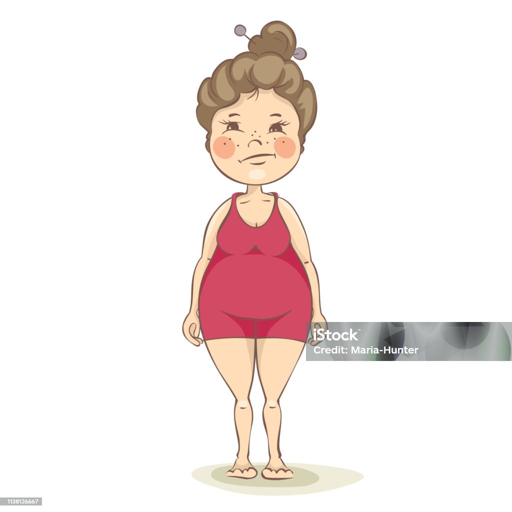 Fat Girl Stock Illustration Download Image Now Adult Beauty Care