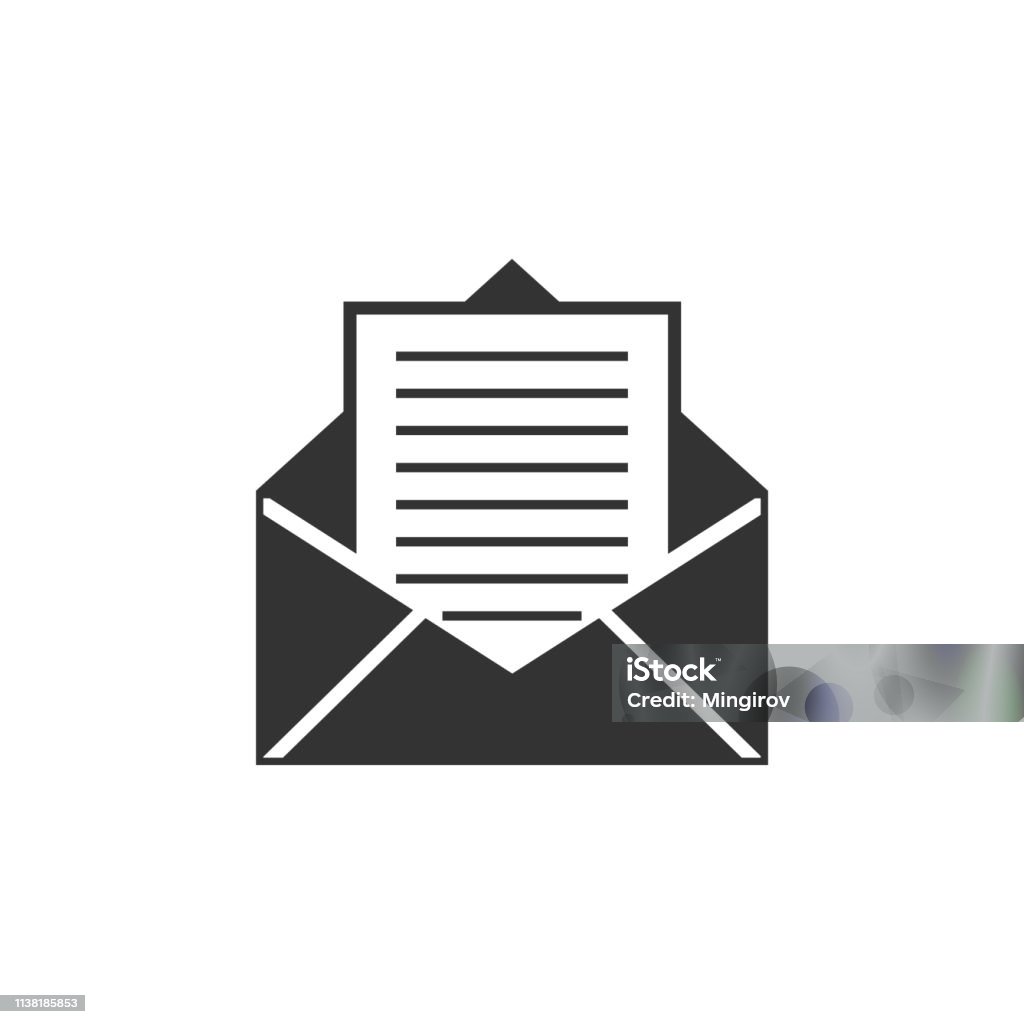 Licône Mail Et Email Est Isolée Email De Symbole Denveloppe Signe De